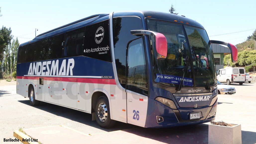 Los buses de Chile a Bariloche de Andesmar Chile - Recorrido.cl - Blog