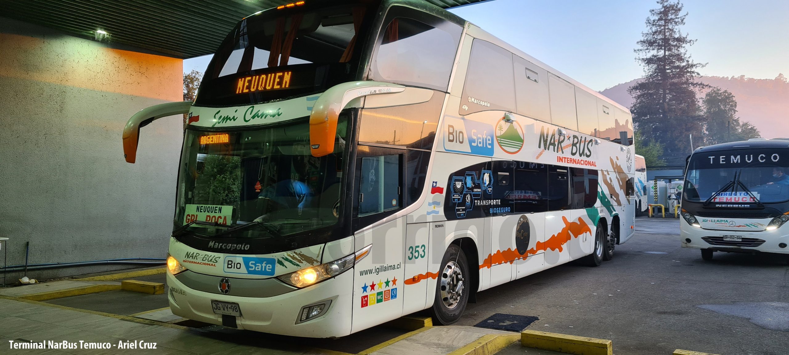Los buses Temuco a Neuquén de NarBus Internacional - Recorrido.cl - Blog